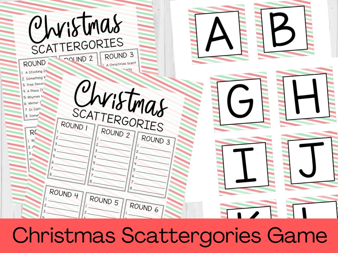INSTANT DOWNLOAD Christmas Scattergories Printable Game - Christmas ...