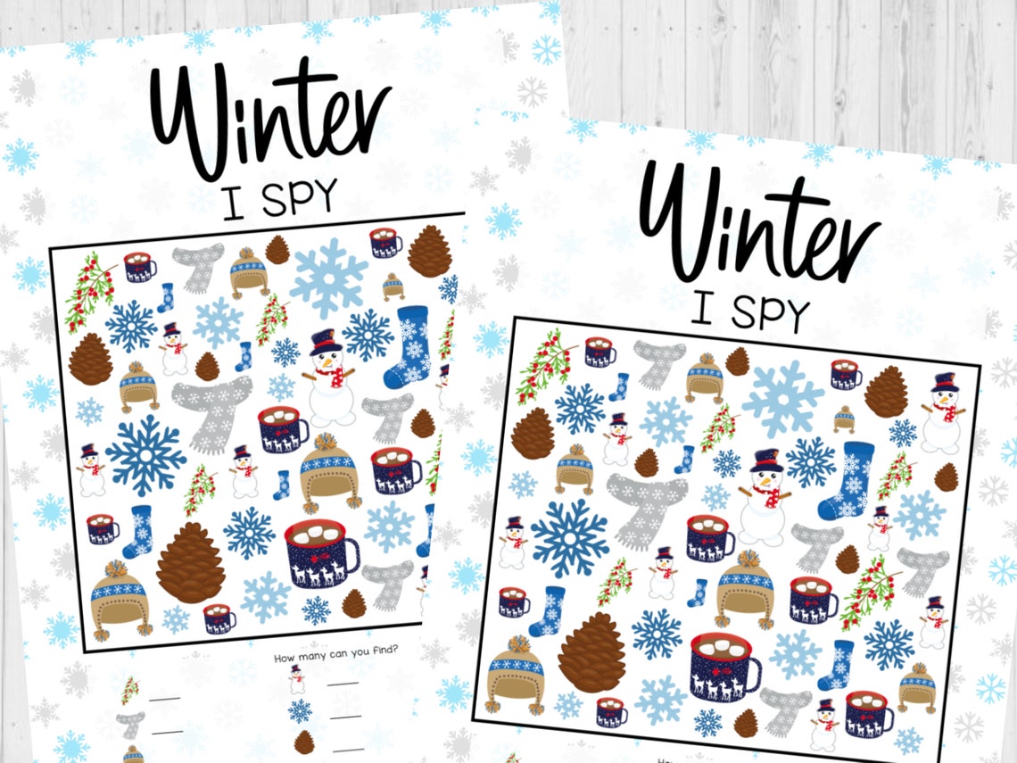 INSTANT DOWNLOAD Winter I Spy Printable - Winter Game Printable ...