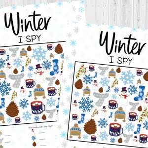 INSTANT DOWNLOAD Winter I Spy Printable - Winter Game Printable ...