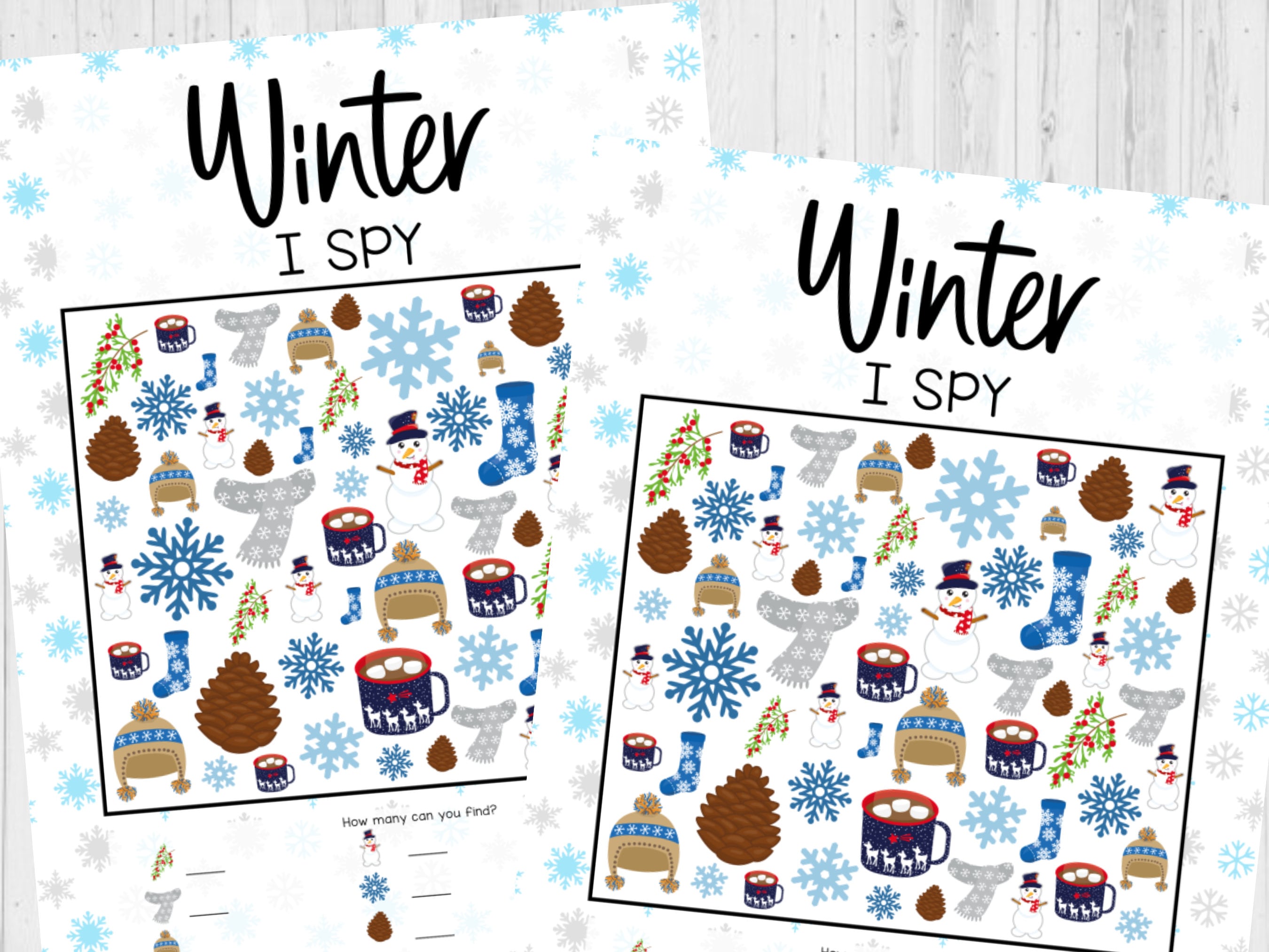 INSTANT DOWNLOAD Winter I Spy Printable - Winter Game Printable ...