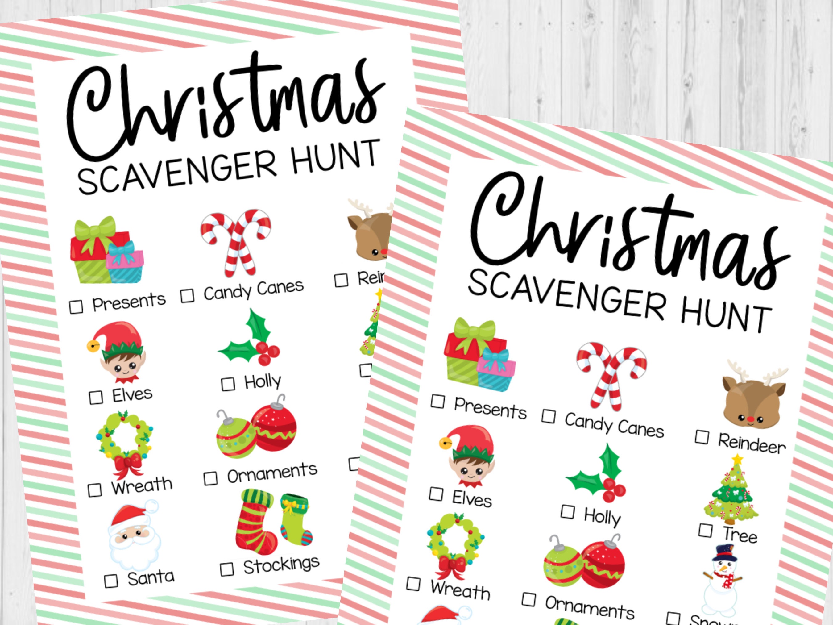 INSTANT DOWNLOAD Christmas Scavenger Hunt Printable - Christmas Game ...