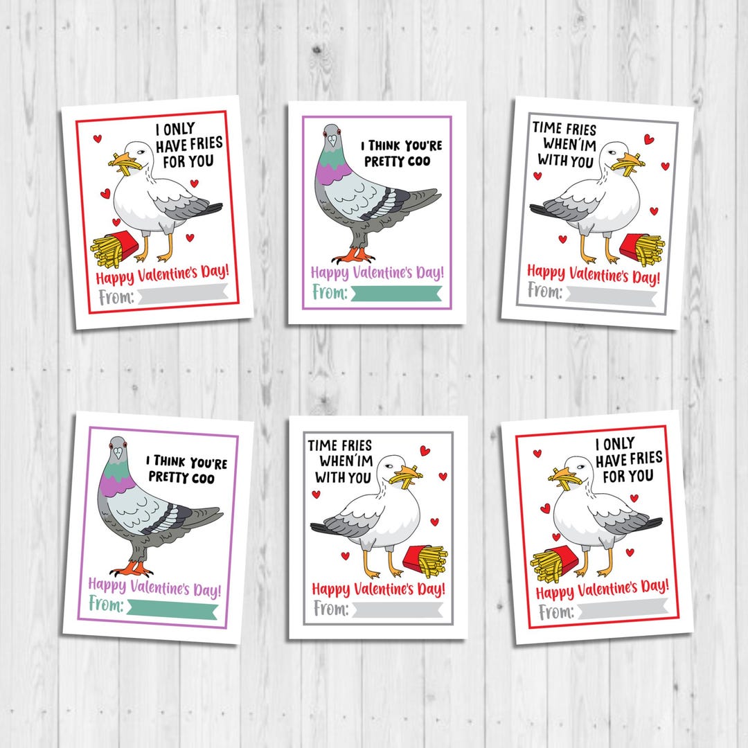 INSTANT DOWNLOAD - Pigeon Valentine Card Printable - Kids Printable ...