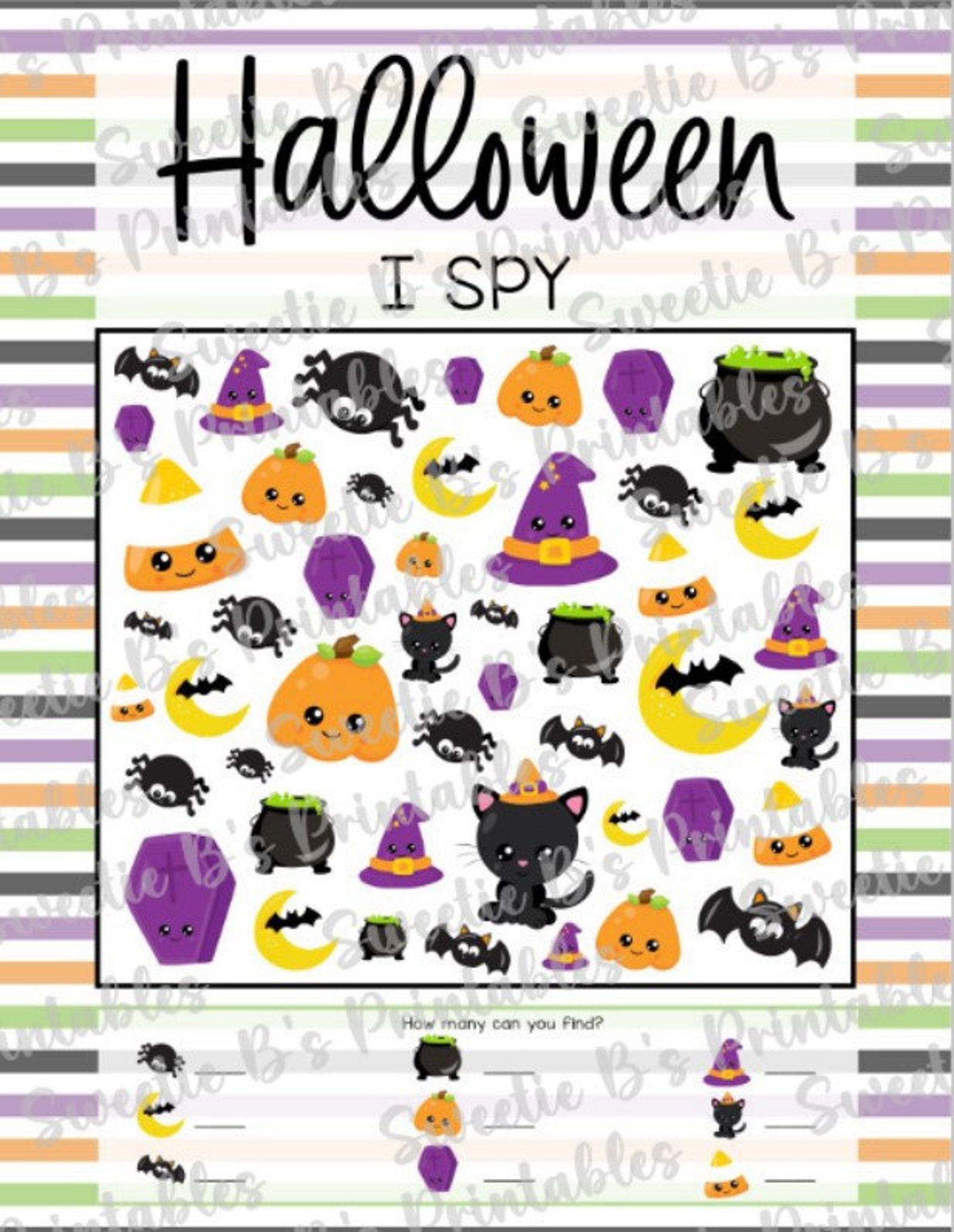 INSTANT DOWNLOAD Halloween Activity Sheet Printable - Halloween Game ...