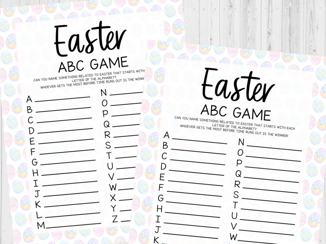 INSTANT DOWNLOAD Easter ABC Game Printable - Easter Game Printable ...
