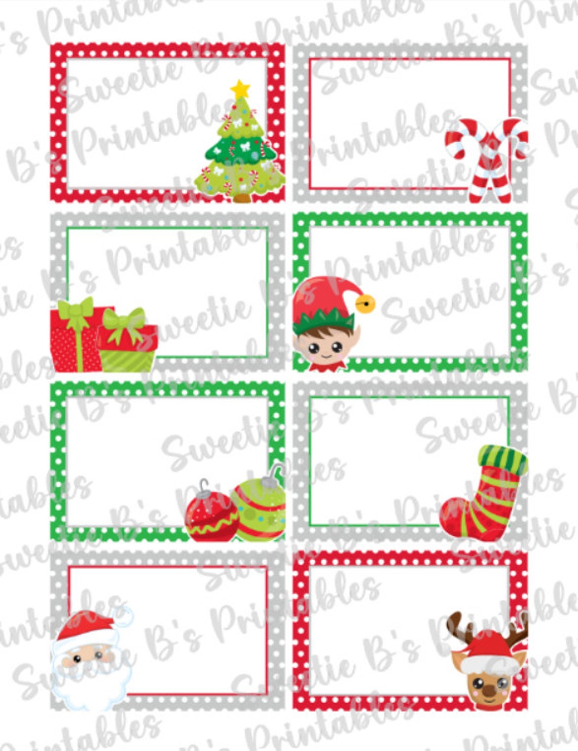 INSTANT DOWNLOAD Christmas Lunchbox Notes Printable - Christmas Note ...