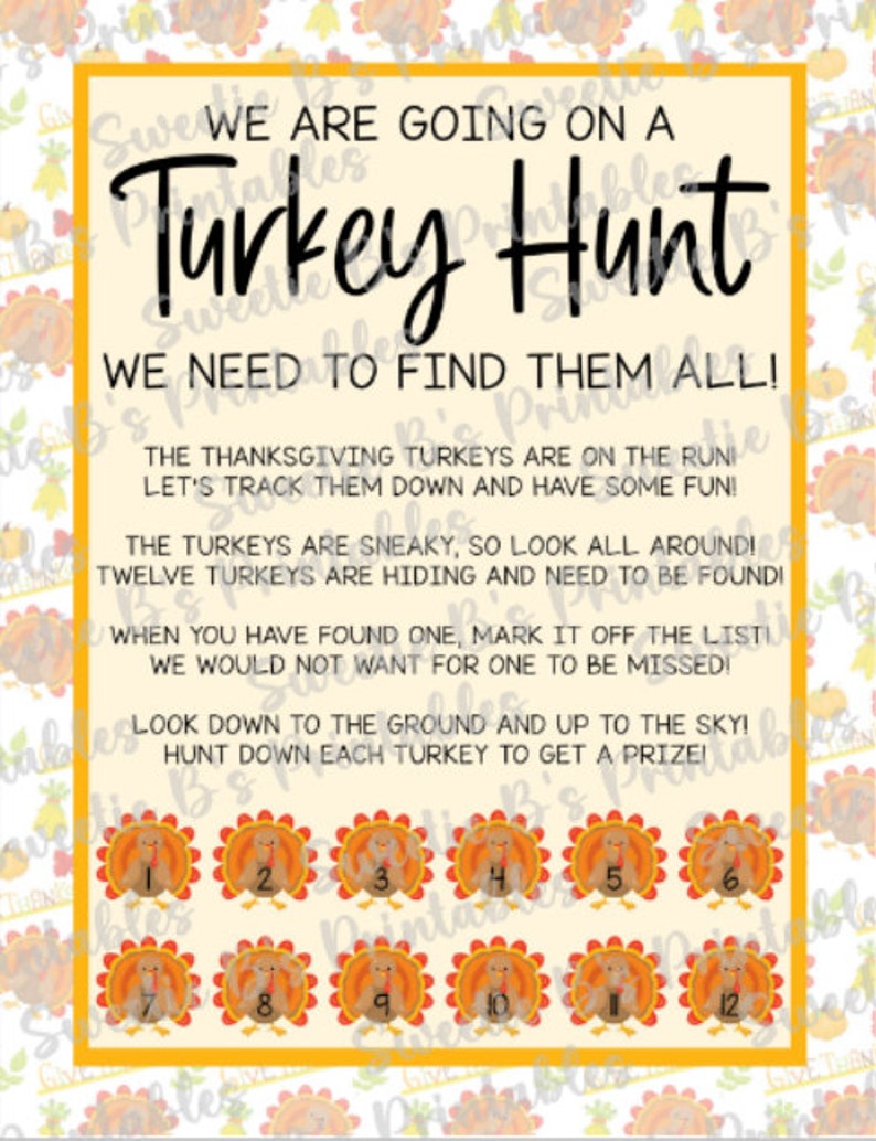 INSTANT DOWNLOAD Thanksgiving Scavenger Hunt Printable - Thanksgiving ...