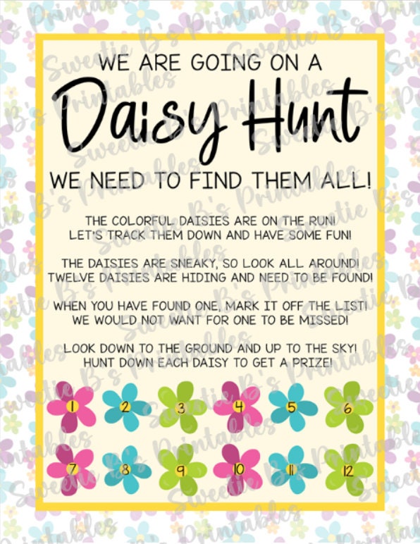 INSTANT DOWNLOAD Spring Scavenger Hunt Printable Spring Game Printable ...