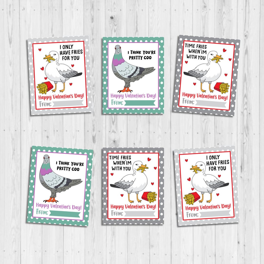 INSTANT DOWNLOAD - Pigeon Valentine Card Printable - Kids Printable ...