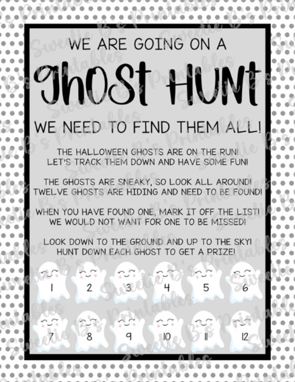 INSTANT DOWNLOAD Halloween Scavenger Hunt Printable - Halloween Game ...