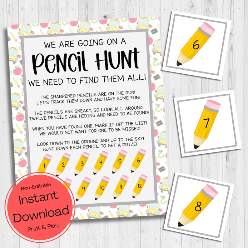 INSTANT DOWNLOAD Back to School Scavenger Hunt Printable - Back to ...