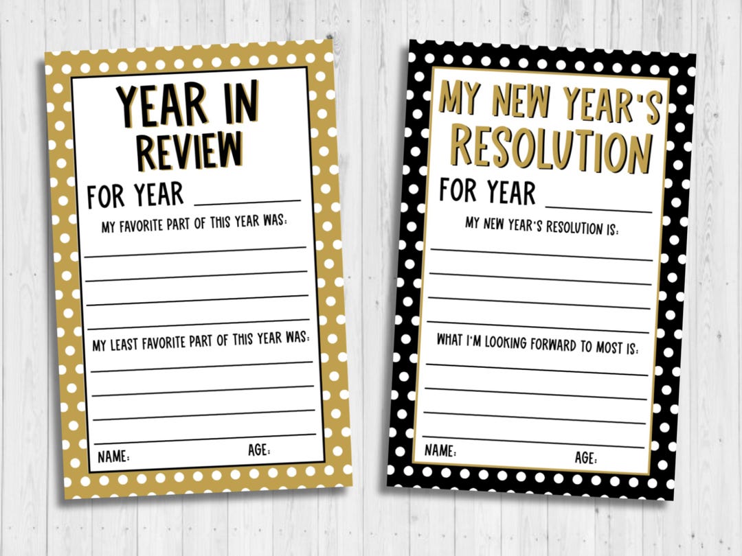 INSTANT DOWNLOAD - All About My Year Printable - Year in Review ...