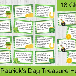 INSTANT DOWNLOAD St Patrick's Day Treasure Hunt Printable - St Patrick ...