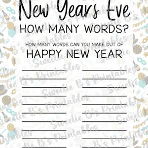 INSTANT DOWNLOAD New Year's Eve Activity Sheet Printable Bundle - New ...