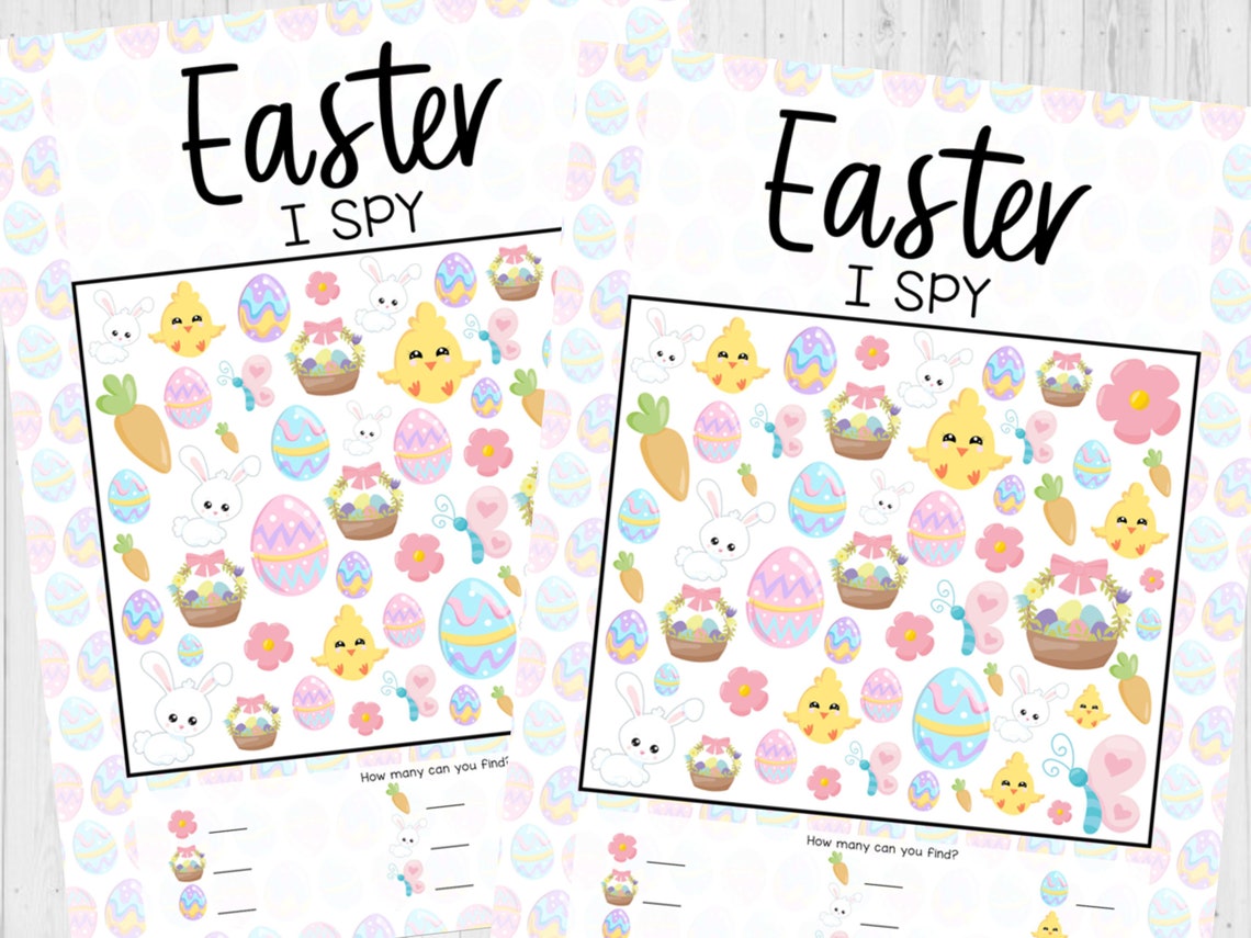 INSTANT DOWNLOAD Easter I Spy Printable Easter Game Printable Easter I ...