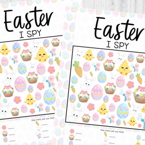 INSTANT DOWNLOAD Easter I Spy Printable - Easter Game Printable ...