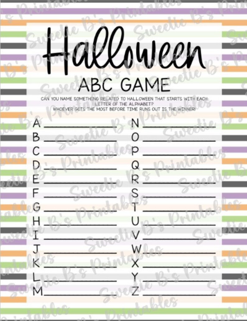 INSTANT DOWNLOAD Halloween Activity Sheet Printable - Halloween Game ...