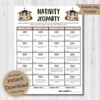 Christmas Bible Trivia Printable, Nativity Quiz Game, Church Christmas ...