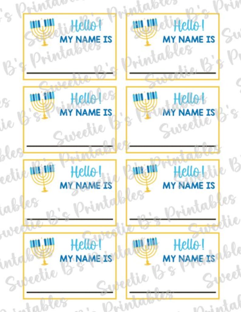 INSTANT DOWNLOAD What's Your Hanukkah Name Printable - Holiday Party ...