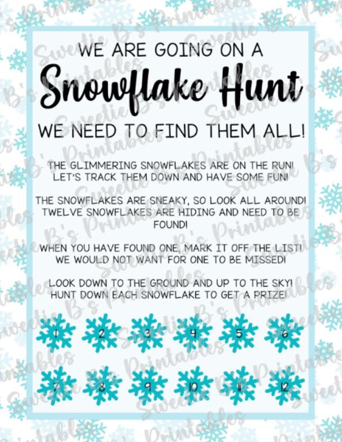 INSTANT DOWNLOAD Winter Scavenger Hunt Printable - Winter Game ...