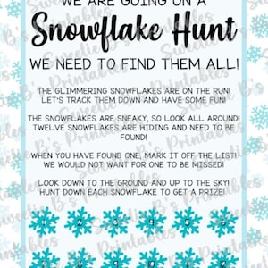 INSTANT DOWNLOAD Winter Scavenger Hunt Printable - Winter Game ...