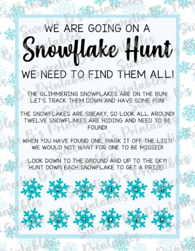 INSTANT DOWNLOAD Winter Scavenger Hunt Printable - Winter Game ...