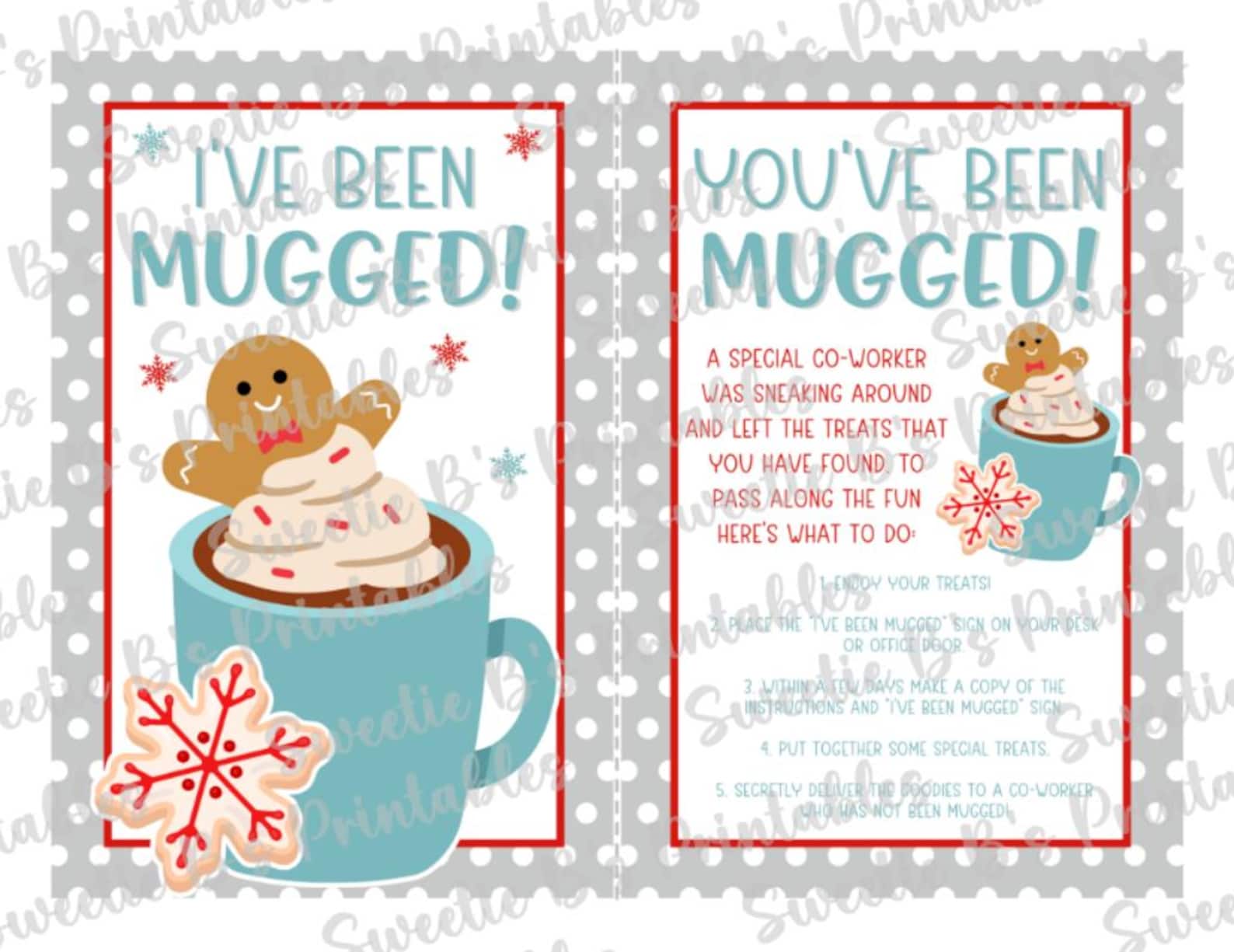 INSTANT DOWNLOAD Christmas I've Been Mugged Printable - Co-worker ...