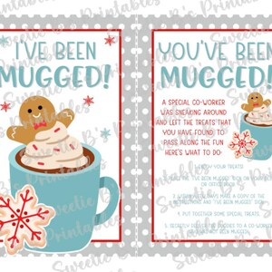 INSTANT DOWNLOAD Christmas I've Been Mugged Printable - Co-worker ...
