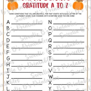 INSTANT DOWNLOAD Thanksgiving Gratitude Game Printable - Friendsgiving ...