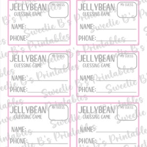 INSTANT DOWNLOAD Guess How Many Jellybeans Printable - Easter Guessing ...