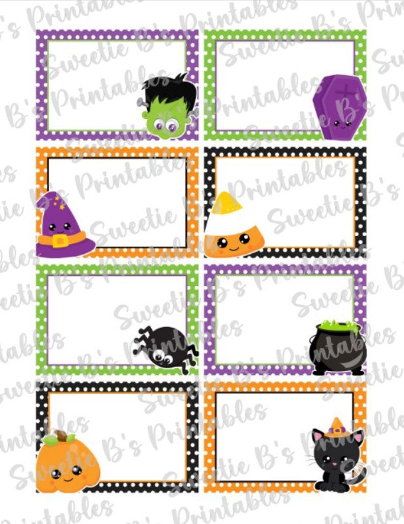 INSTANT DOWNLOAD Halloween Lunchbox Notes Printable - Halloween Note ...