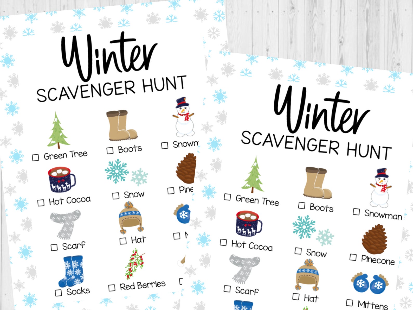 INSTANT DOWNLOAD Winter Scavenger Hunt Printable - Winter Game ...