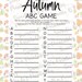 INSTANT DOWNLOAD Autumn ABC Game Printable - Autumn Game Printable ...