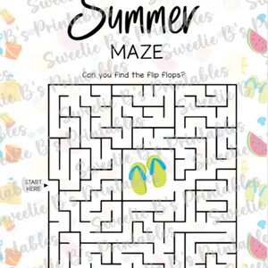 INSTANT DOWNLOAD Summer Activity Sheet Printable Bundle - Summer Game ...
