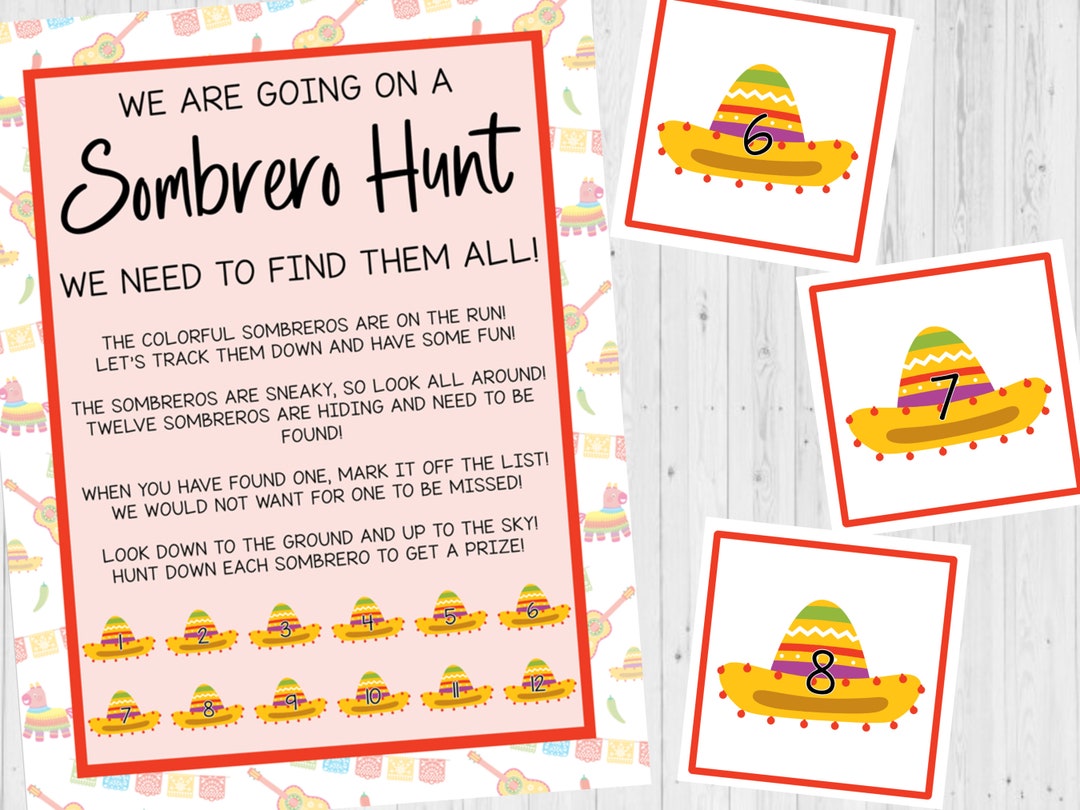 INSTANT DOWNLOAD Fiesta Scavenger Hunt Printable - Cinco De Mayo Game ...