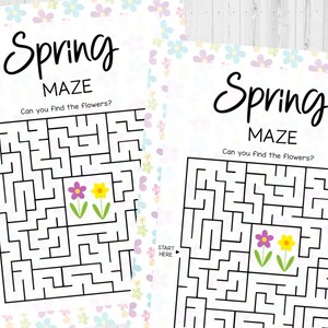 INSTANT DOWNLOAD Spring Maze Printable - Spring Game Printable - Spring ...