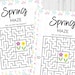 INSTANT DOWNLOAD Spring Maze Printable Spring Game Printable Spring ...