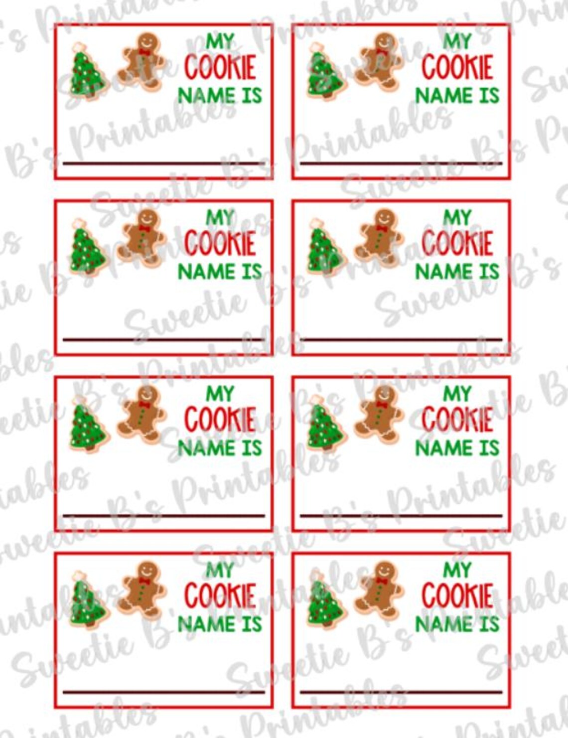 INSTANT DOWNLOAD What's Your Christmas Cookie Name Printable - Holiday ...