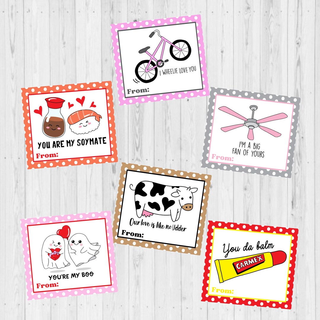 INSTANT DOWNLOAD - Punny Valentine Card Printable - Kids Printable ...
