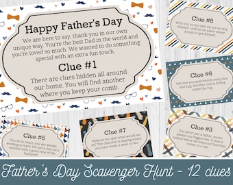 Father's Day Scavenger Hunt Game Printable Father's Day Game Digital ...