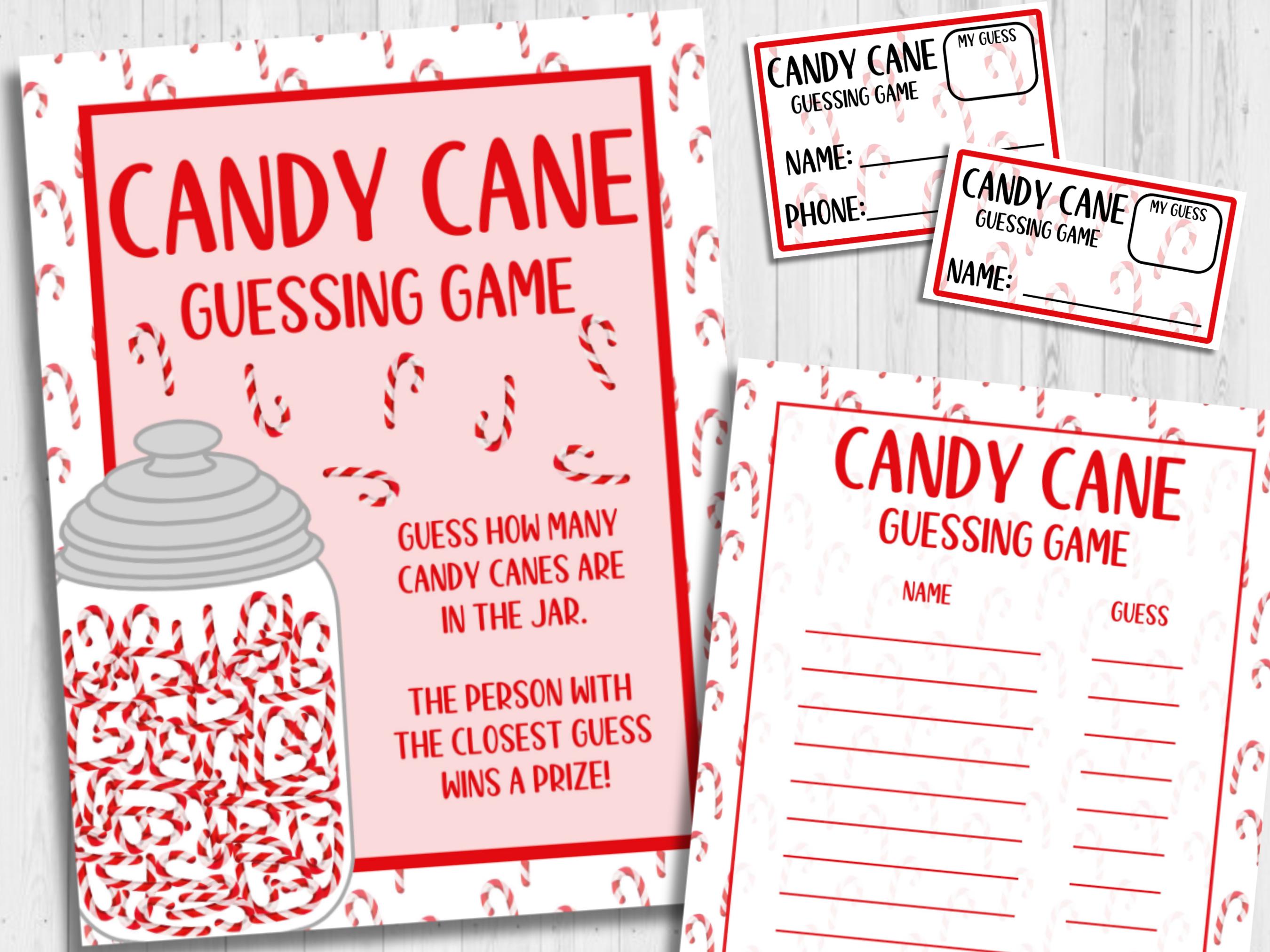 INSTANT DOWNLOAD Guess How Many Candy Canes Printable - Holiday ...