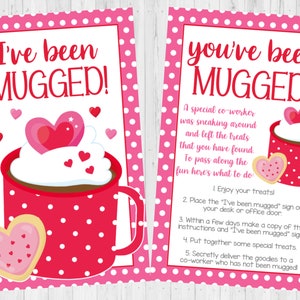 INSTANT DOWNLOAD Valentine's Day I've Been Mugged Printable - Coworker ...