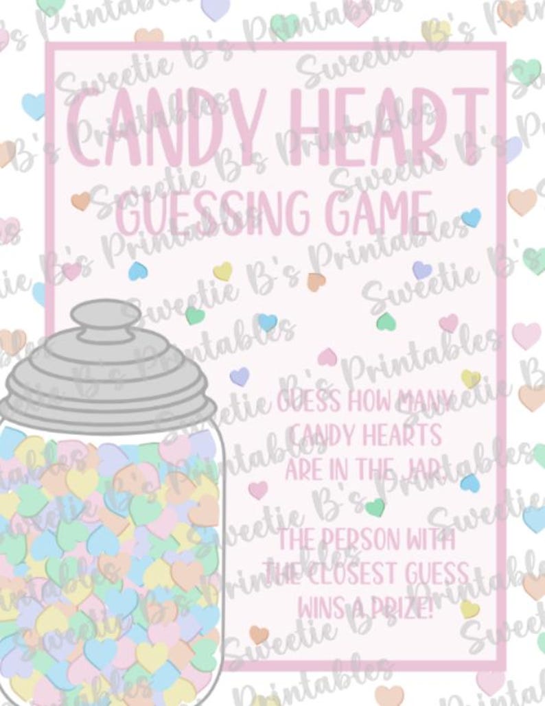 INSTANT DOWNLOAD Guess How Many Candy Hearts Printable - Valentine's ...
