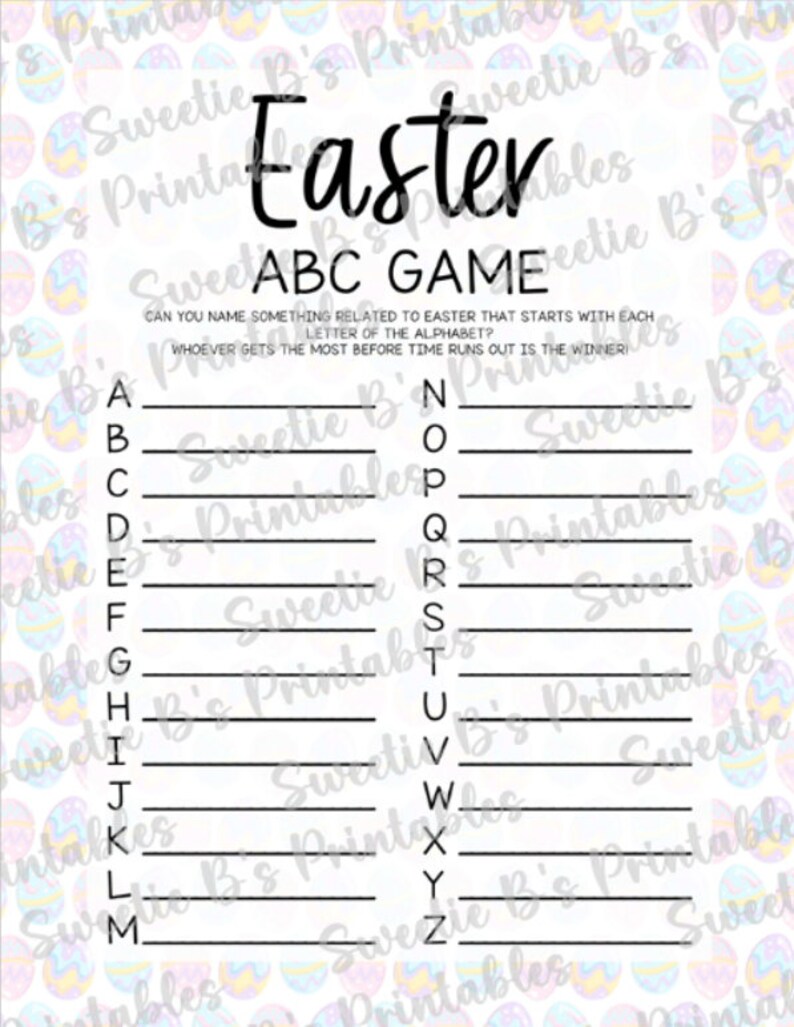 INSTANT DOWNLOAD Easter Activity Sheet Printable Bundle - Easter Game ...