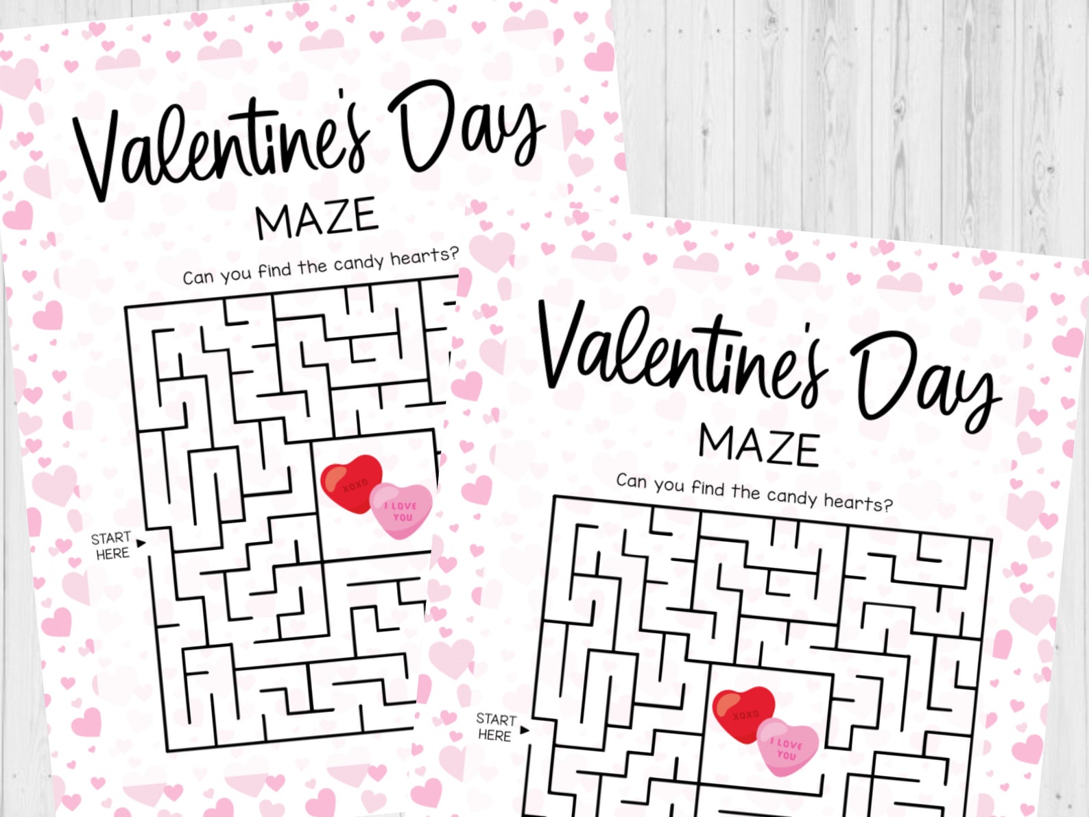 INSTANT DOWNLOAD Valentine's Day Maze Printable - Valentine's Day Game ...
