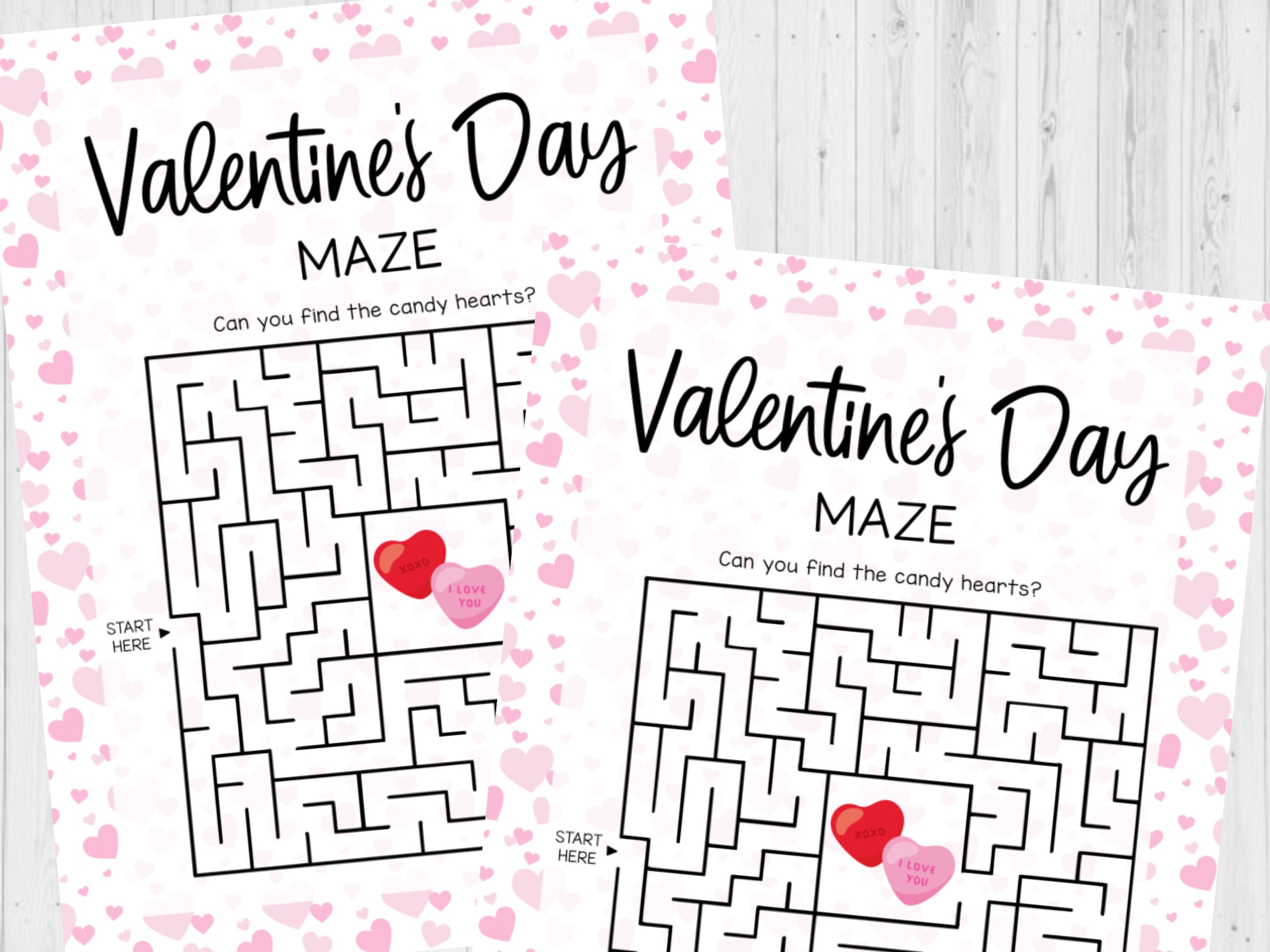 INSTANT DOWNLOAD Valentine's Day Maze Printable - Valentine's Day Game ...