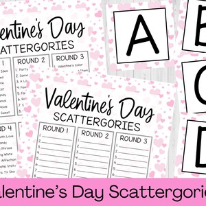 INSTANT DOWNLOAD Valetine's Day Scattergories Printable Game ...