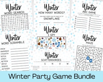 INSTANT DOWNLOAD Winter Word Scramble Game Printable Winter Game ...