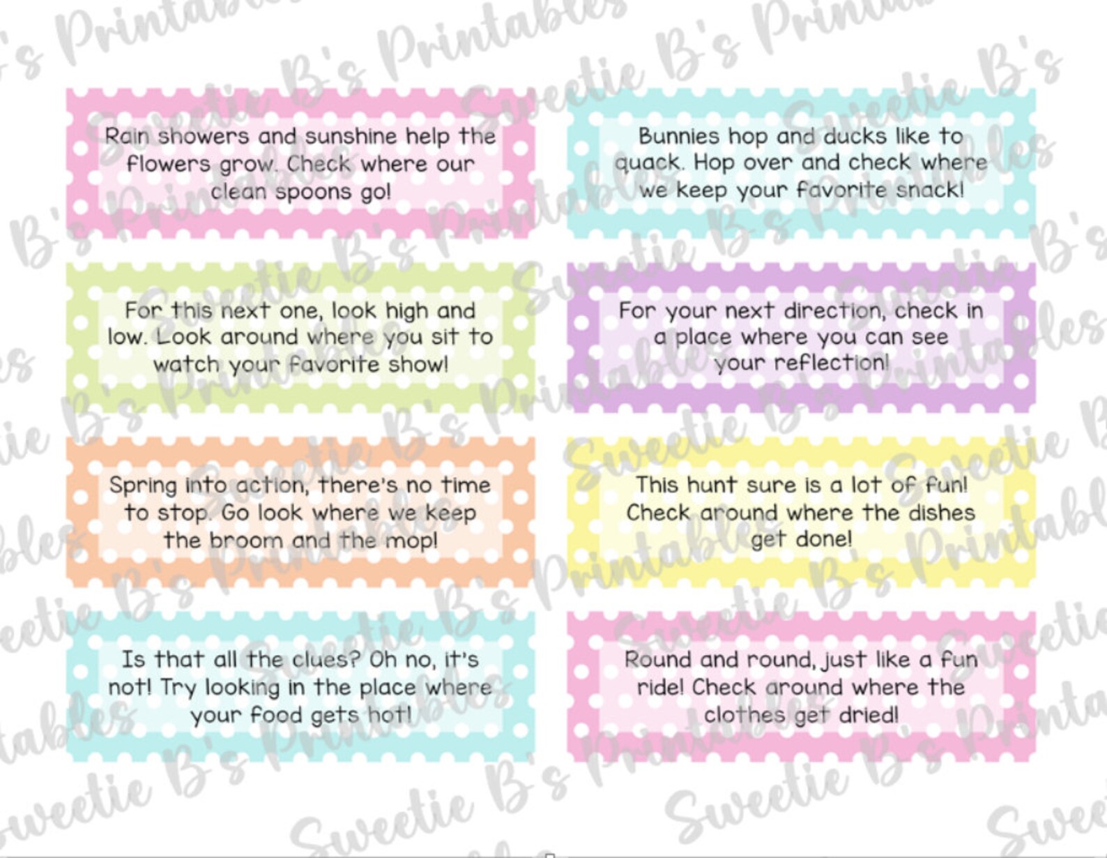 INSTANT DOWNLOAD Easter Scavenger Hunt Printable - Hidden Easter Basket ...