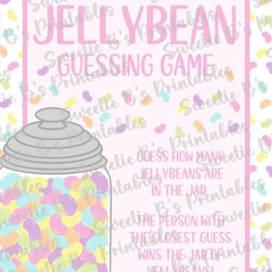 INSTANT DOWNLOAD Guess How Many Jellybeans Printable - Easter Guessing ...