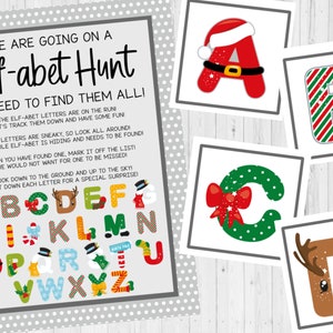 INSTANT DOWNLOAD Elf-abet Hunt Printable Christmas Alphabet Game ...